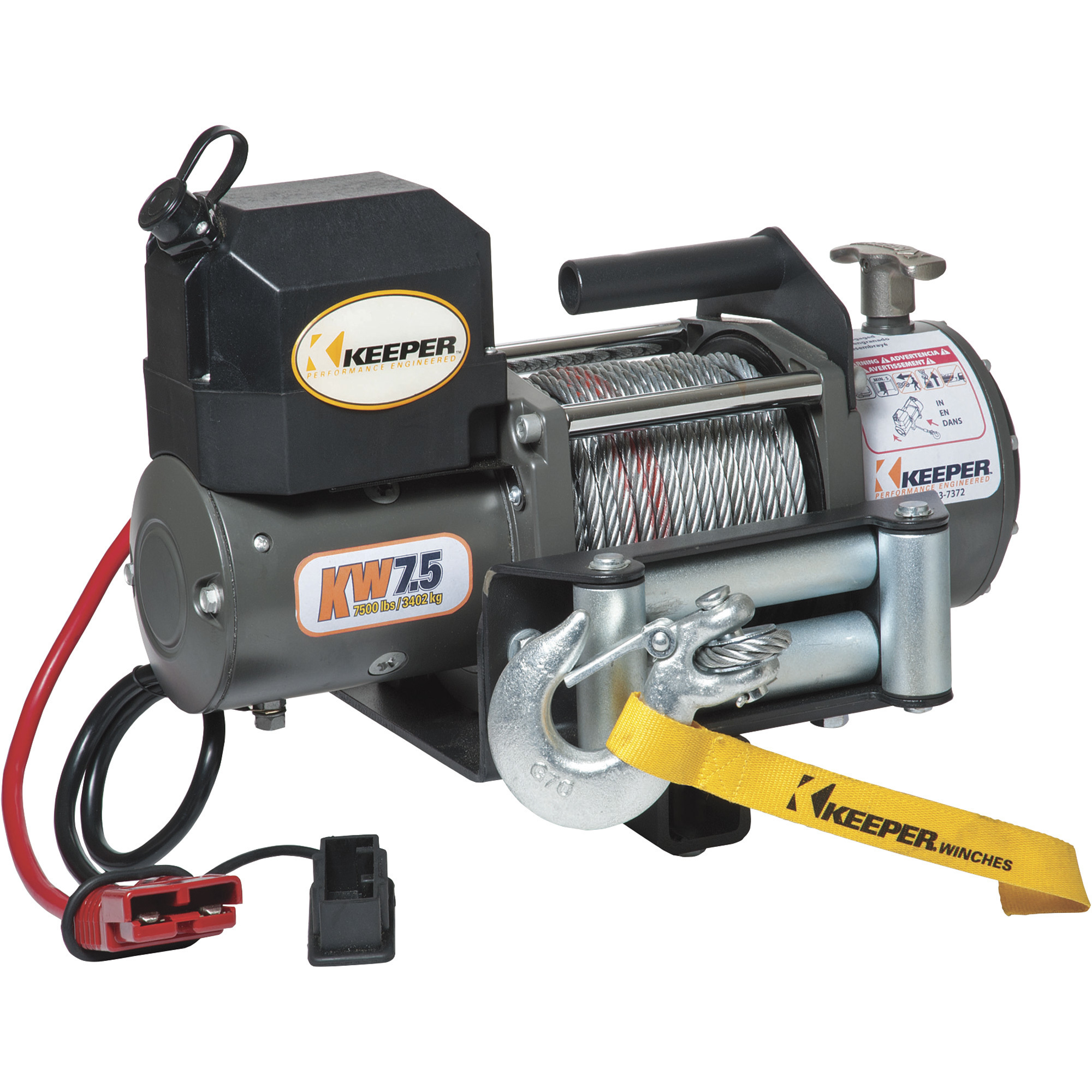 Ultra-Tow XTP 12 Volt DC Powered Electric ATV/UTV Winch, 5000-Lb. Capacity, Steel Wire Rope ...